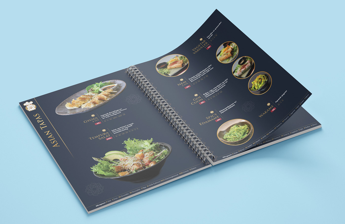 Menu Dạng CuốnIn Ấn Nam Nguyễn